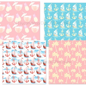 Summer Digital Paper Summer Beach Digital Paper Tropical Digital Paper ...
