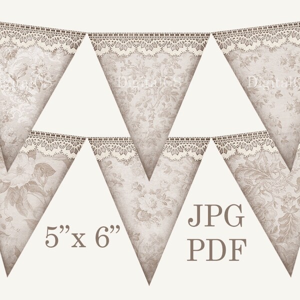 Lace Bunting - Etsy