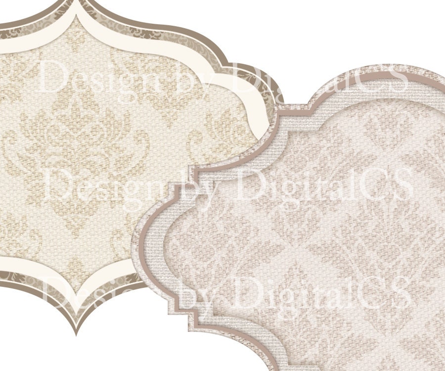 Burlap Digital Labels and Frames Digital Label Digital Tag - Etsy