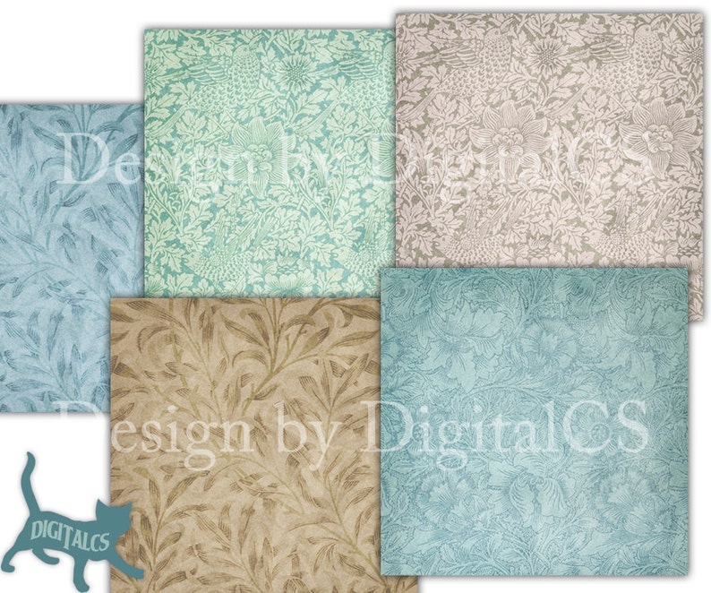 Digital Paper Damask Digital Paper Antique Paper Vintage - Etsy
