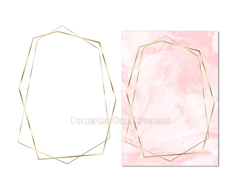 Gold Geometric Frame Clipart Gold Foil Frames Gold Frames PNG ...