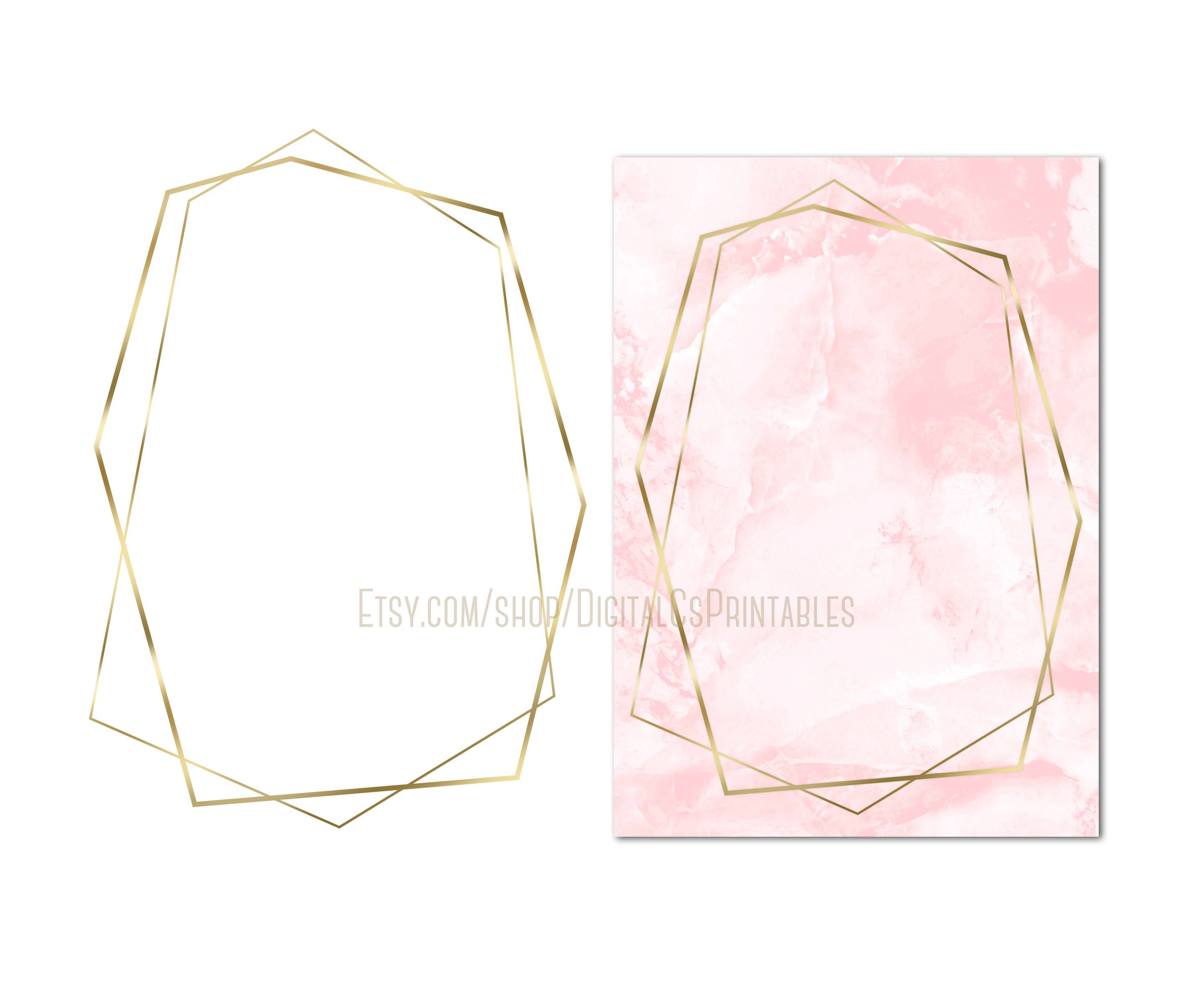 Gold Geometric Frame Clipart Gold Foil Frames Gold Frames PNG ...