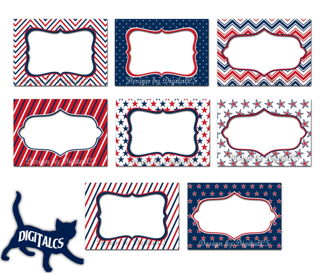 4th of July Clipart Frames Digital Frame Clipart Clip Art Independence ...