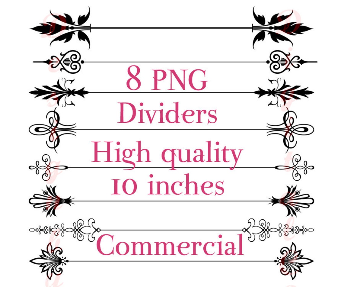 Digital Border Clipart Digital Scrapbook Elements Embellishment Borders ...