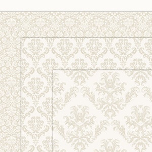 Damask Digital Paper Wedding Digital Paper 12x12 Ivory Beige Damask ...