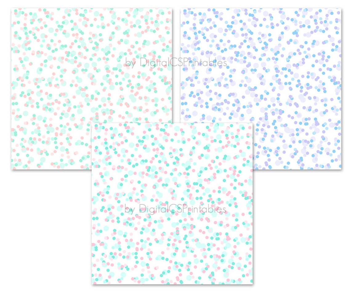 Pastel Confetti Digital Paper Pastel Digital Paper Dot Digital Paper ...