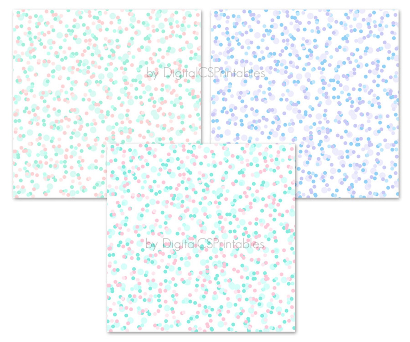 Pastel Confetti Digital Paper Pastel Digital Paper Dot Digital Paper ...