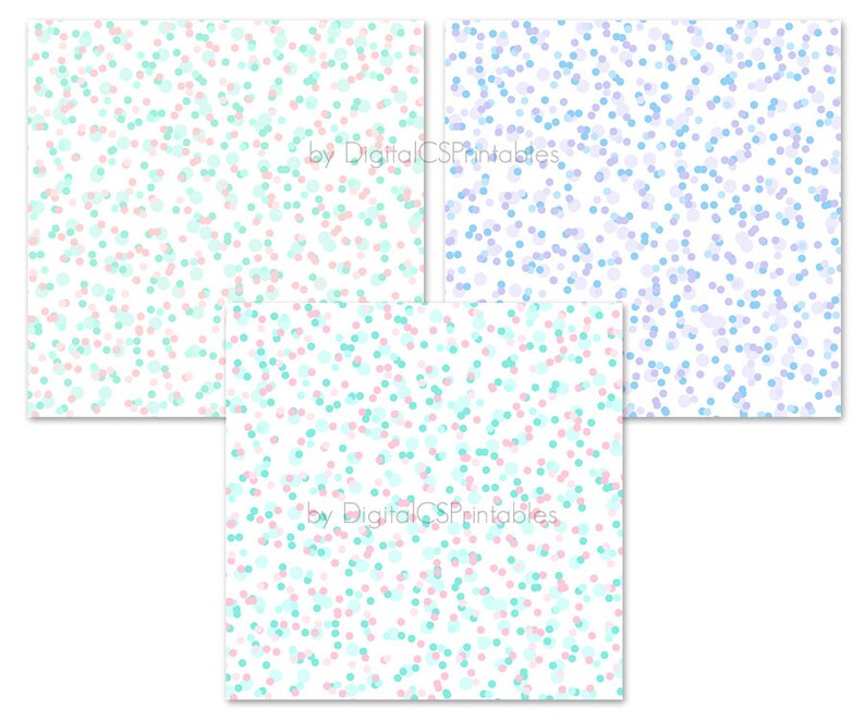 Pastel Confetti Digital Paper Pastel Digital Paper Dot Digital Paper ...