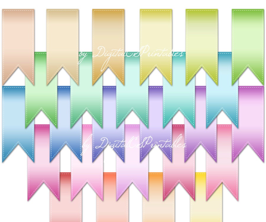 Flag clipart Design elements Ribbon clipart flag clip art | Etsy