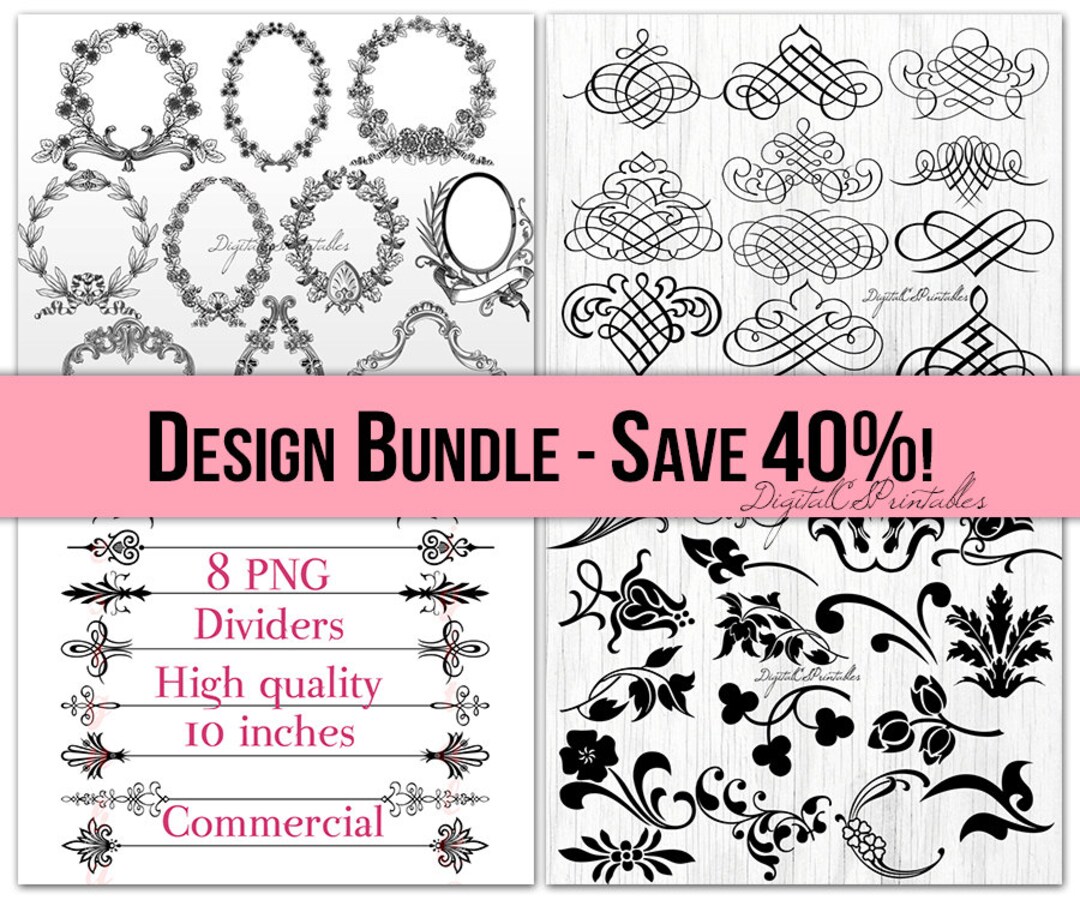 Clipart Bundle Clipart Sale 40% OFF Digital Frame Clipart Border ...