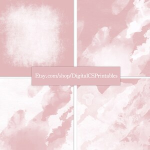 Dusty Rose Digital Paper Dusty Pink Watercolor Papers Commercial Use ...