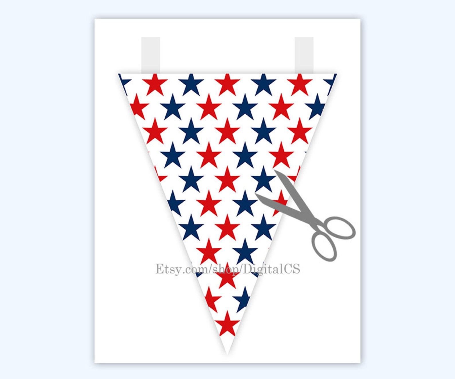 4th of July Bunting Printable Bunting Clipart Patriotic Bunting ...
