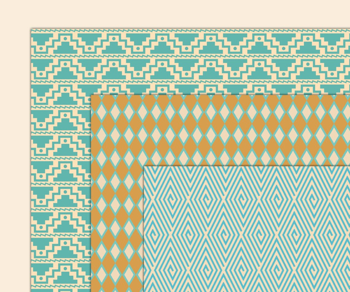 Tribal Digital Paper, Digital Paper Tribal, Digital Paper Geometric ...