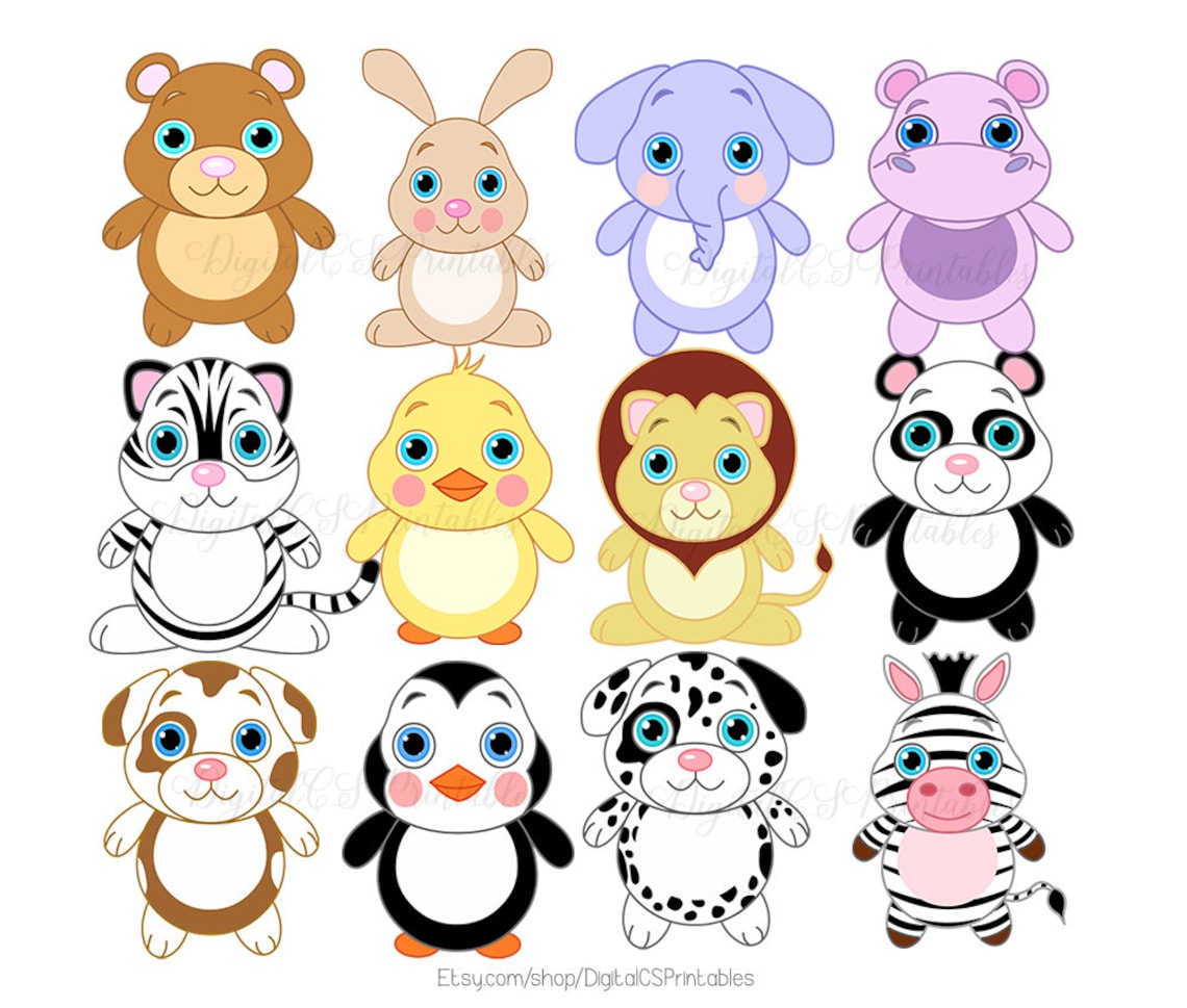 Cute Animal Clipart Cute Clipart Safari Animal Clipart Kids Clipart ...