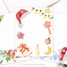 Printable Christmas Stationery Paper Christmas Writing Paper Digital ...