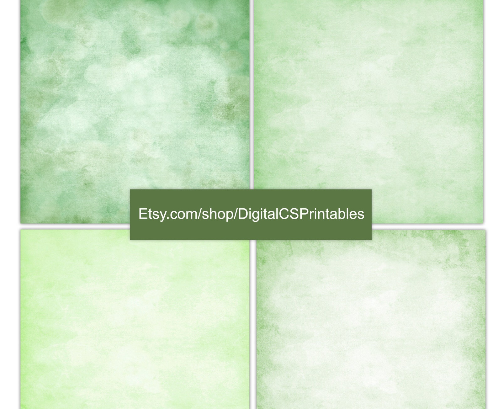 Green Digital Paper Green Watercolor Digital Paper Pack Green - Etsy