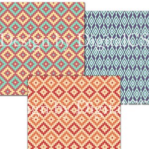 Aztec Digital Paper Aztec Tribal Digital Paper Tribal Geometric Digital ...