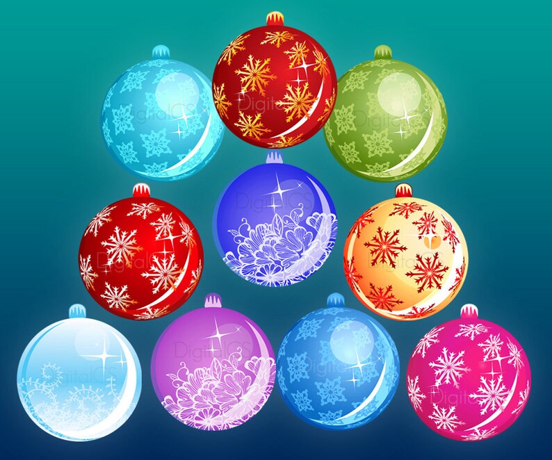 Christmas Clipart Christmas Ornaments Holiday Clipart Christmas Clip ...
