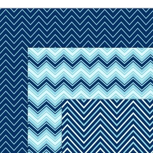 Blue Chevron Digital Paper Navy Blue Digital Paper Pack Polka Dots ...