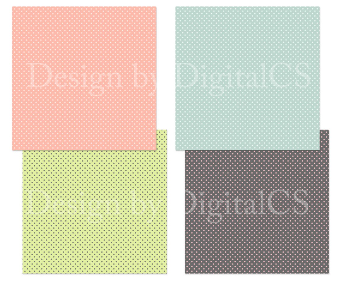 Polka Dot Digital Paper Digital Paper Dots Digital Paper Polka - Etsy