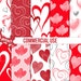 Hearts Digital paper hearts Valentines Day digital paper | Etsy