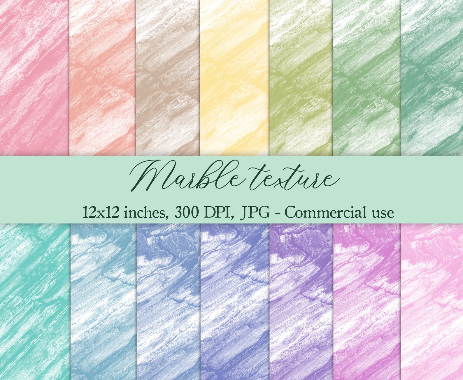 Marble Digital Paper Stone Texture Digital Paper Pastel - Etsy