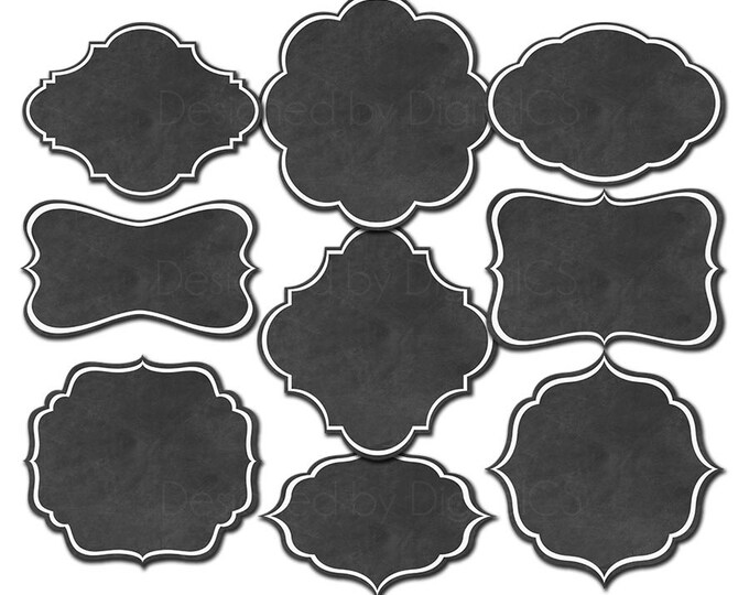 Chalkboard Clipart Frames Clipart Borders Chalkboard Frame Digital ...