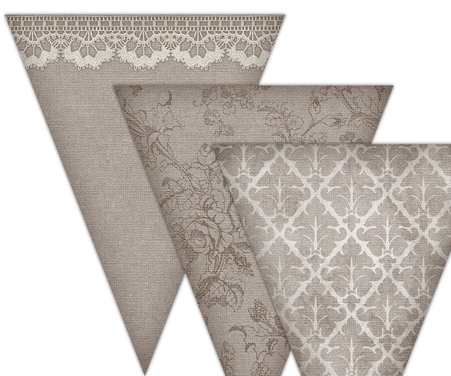 Printable Burlap Bunting Garland Rustic Bunting Banner Cottage Chic ...