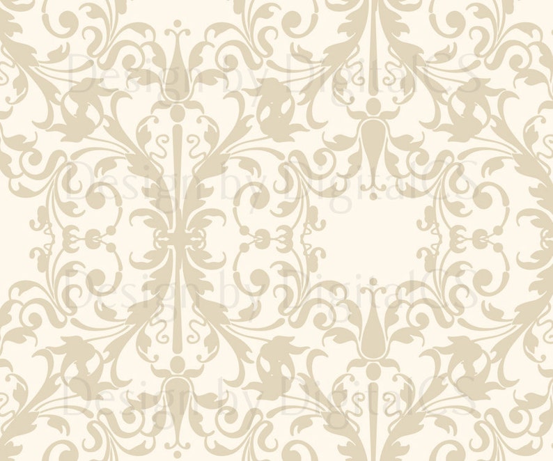 Damask Digital Paper Wedding Digital Scrapbook Paper Antique - Etsy