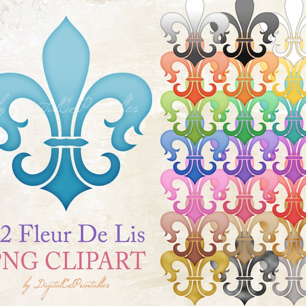 Fleur De Lis Clipart - Etsy