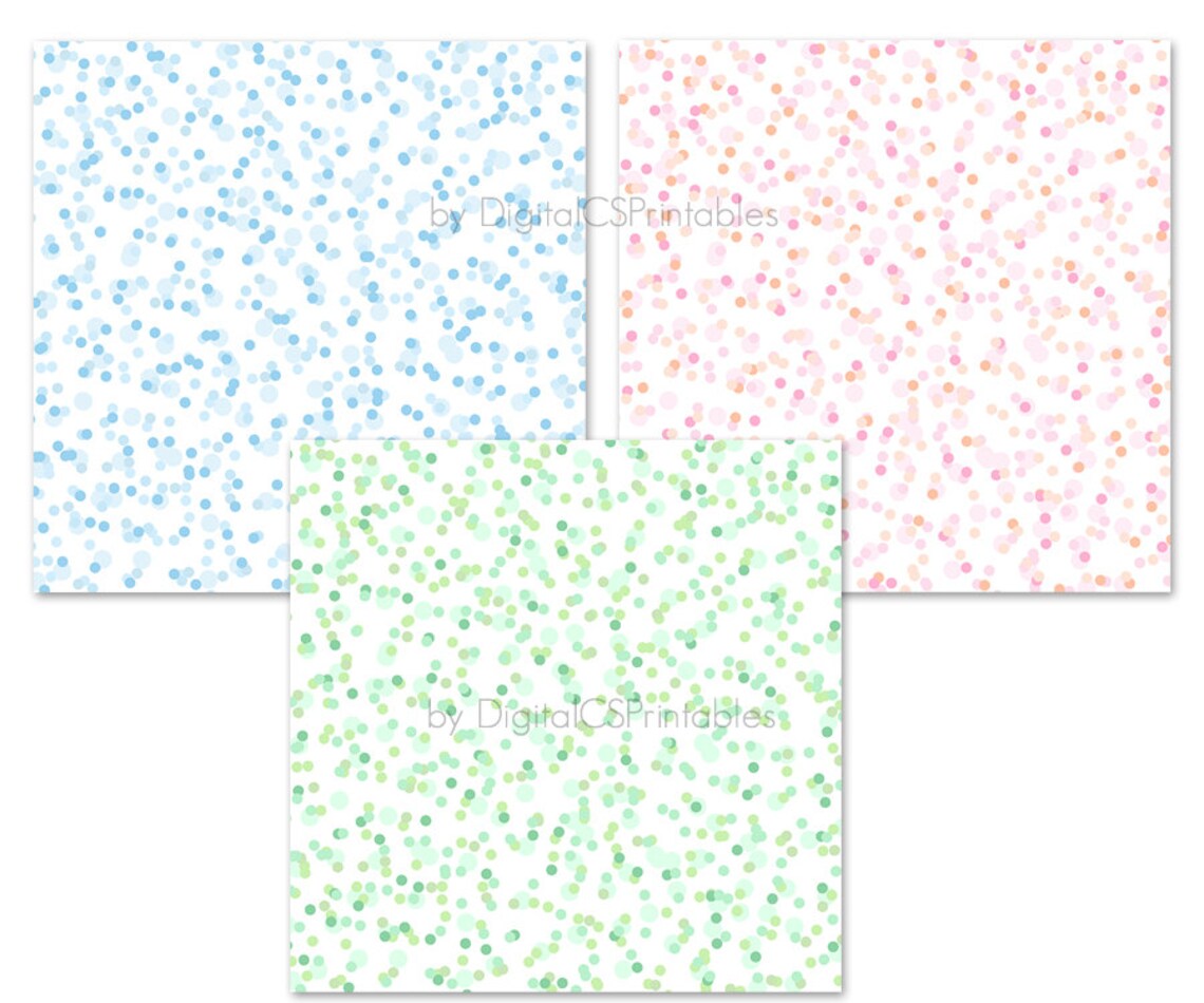 Pastel Confetti Digital Paper Pastel Digital Paper Dot Digital Paper ...