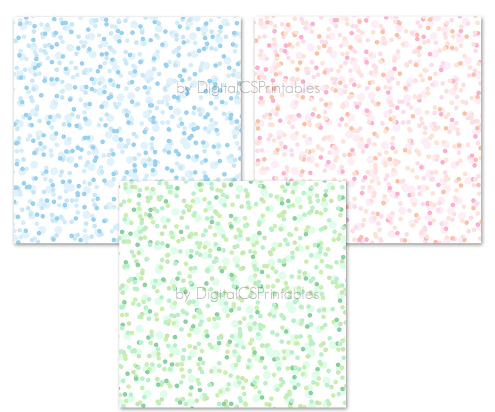 Pastel Confetti Digital Paper Pastel Digital Paper Dot Digital Paper ...