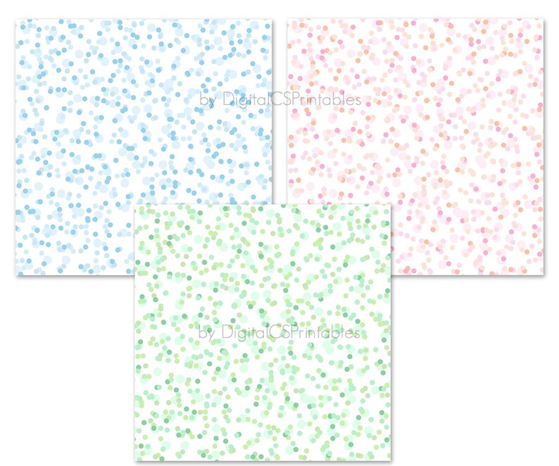 Pastel Confetti Digital Paper Pastel Digital Paper Dot Digital Paper ...
