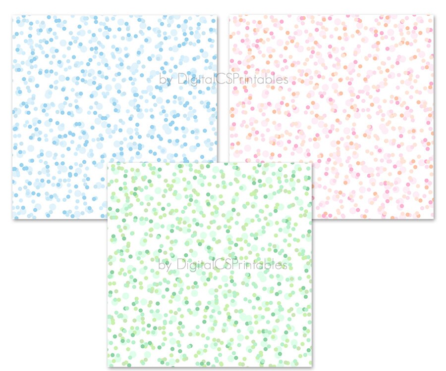 Pastel Confetti Digital Paper Pastel Digital Paper Dot Digital Paper ...