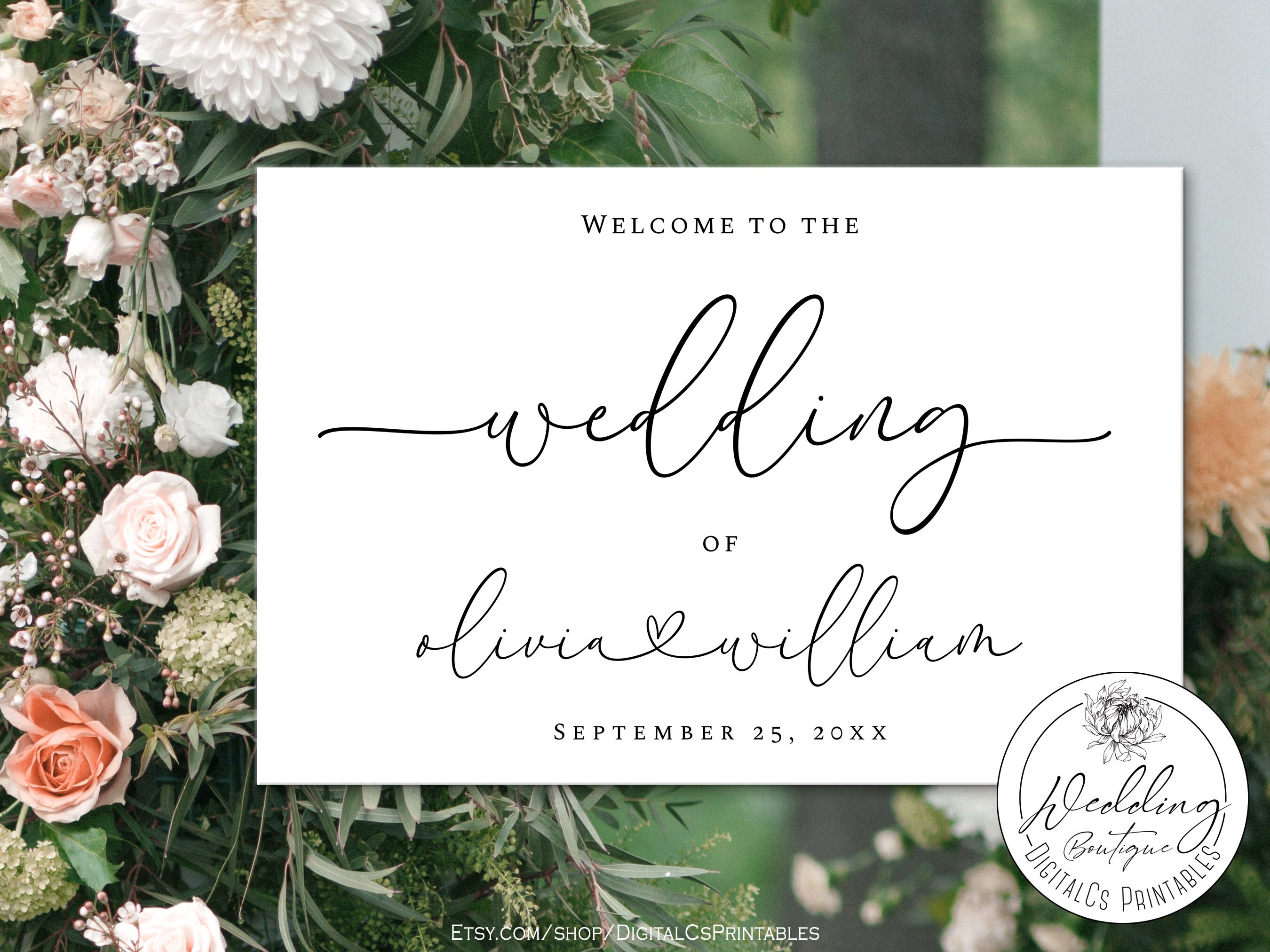 Editable Custom Wedding Sign Template Modern Minimalist Create Your Own ...