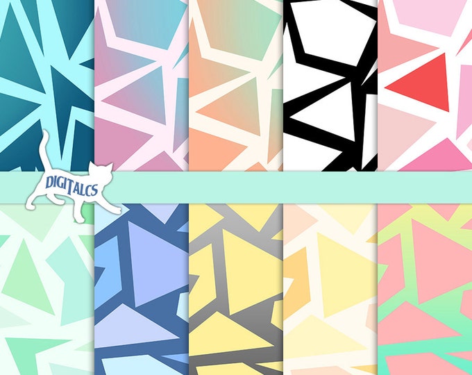 Modern Digital Paper Geometric Digital Paper Abstract Digital Paper ...