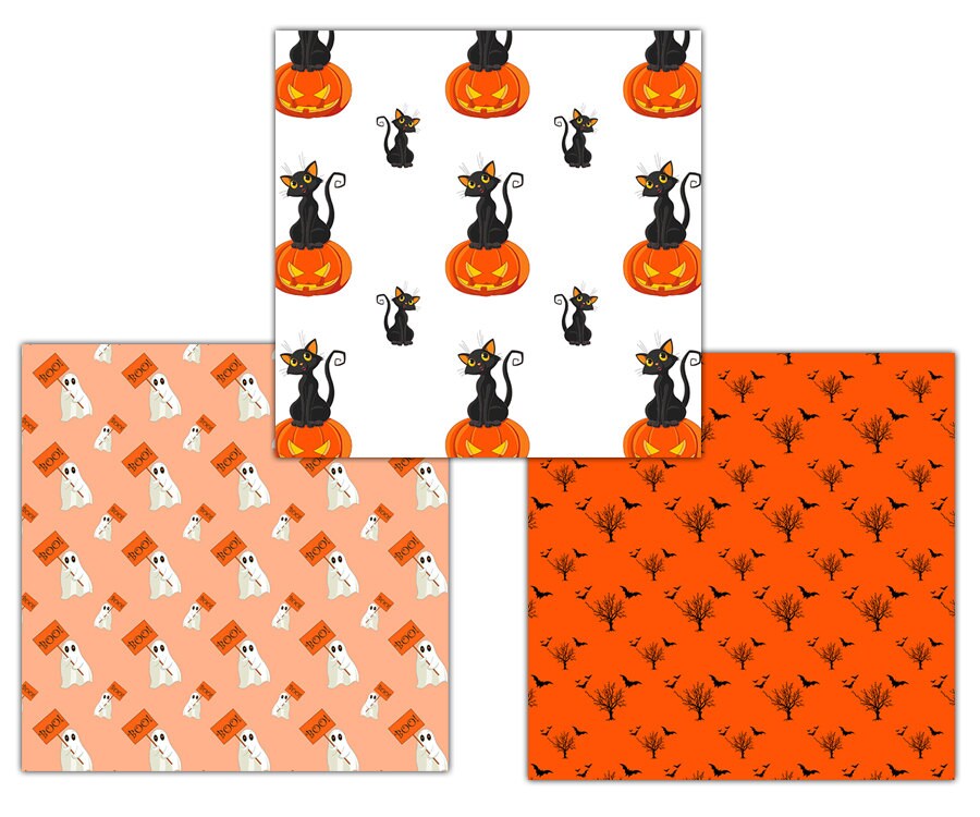 Fun Halloween Digital Paper Halloween Printables Halloween - Etsy