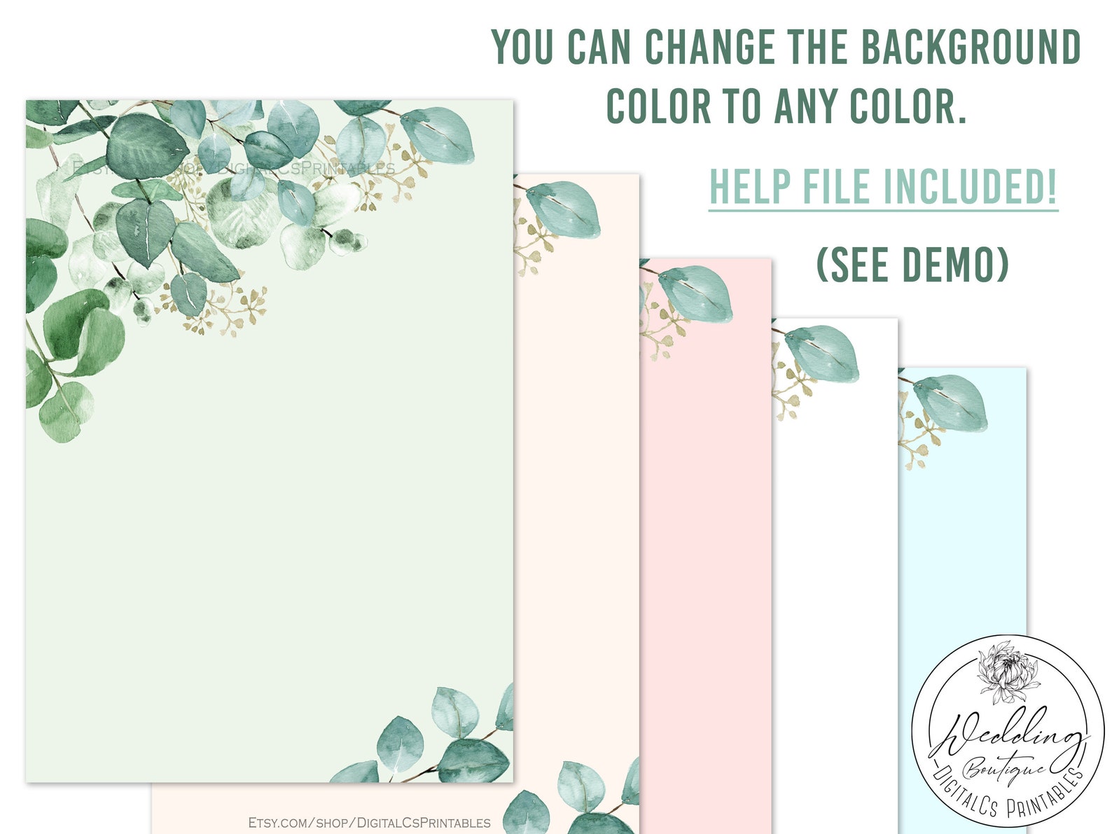 Editable Quote Sign Eucalyptus Custom Print Custom Sign | Etsy