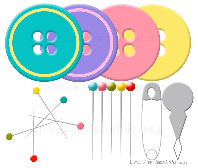 Sewing Clipart Sewing Clip Art Button Clipart Cute Clipart Sewing ...