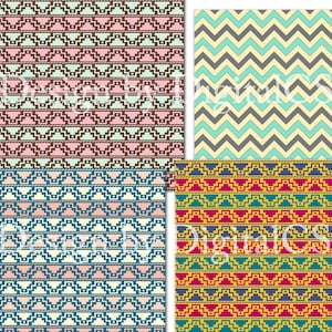 Aztec Digital Paper Aztec Tribal Digital Paper Tribal Geometric Digital ...