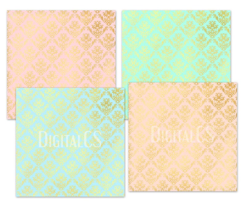 Gold Foil Digital Paper Gold Digital Paper Gold Wedding - Etsy