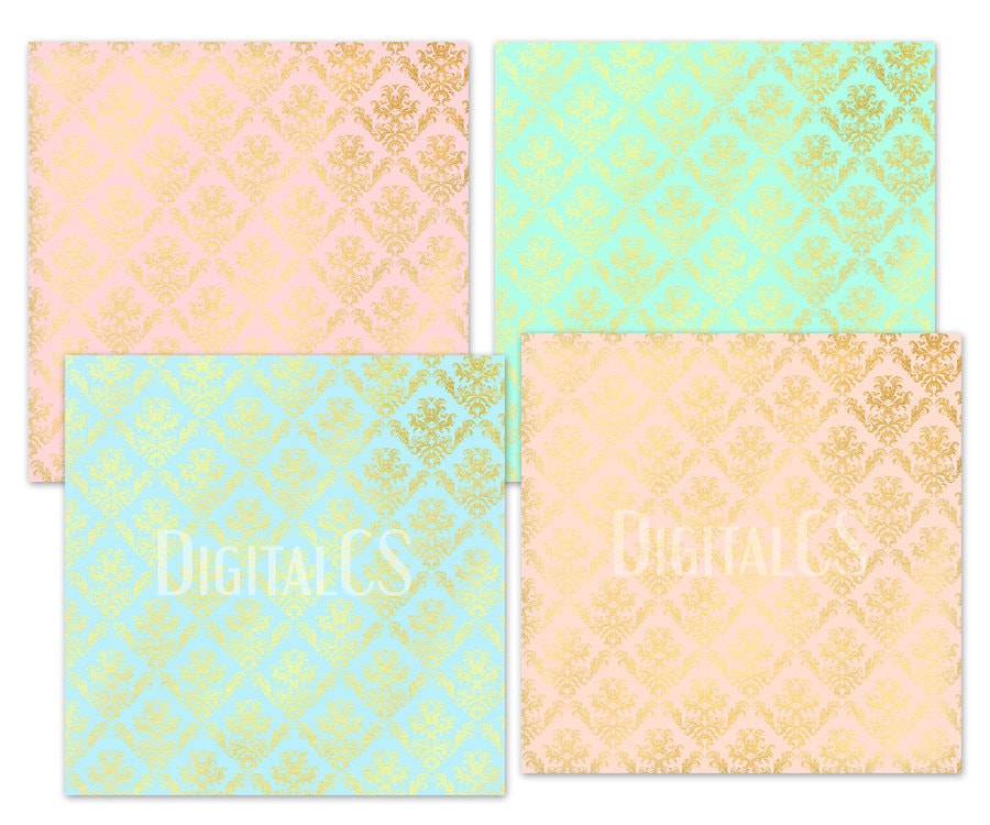 Gold Foil Digital Paper Gold Digital Paper Gold Wedding - Etsy