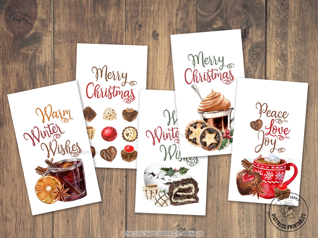 Printable Christmas Gift Tags Christmas Treats Desserts Sweets Digital ...
