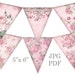 Printable Bunting Garland Shabby Chic Cottage Chic French Country ...