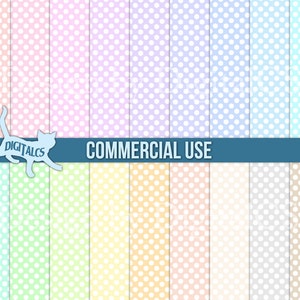 Polka Dot Paper Baby Digital Paper Polka Dot Digital Paper Pastel ...