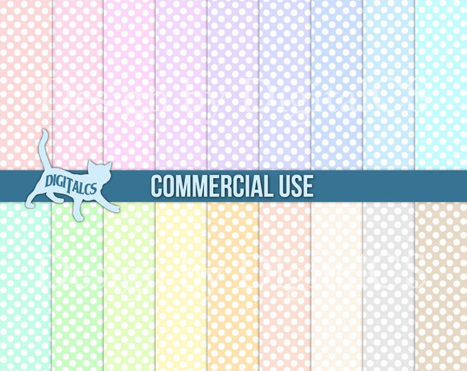 Polka Dot Paper Baby Digital Paper Polka Dot Digital Paper - Etsy