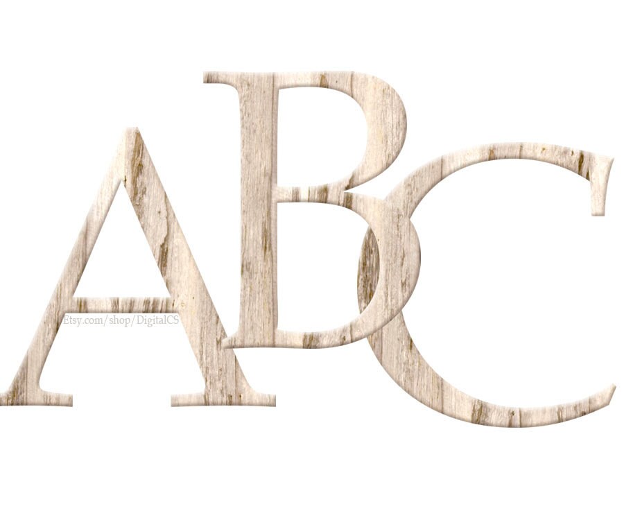 Alphabet Clipart Wood Alphabet Wood Digital Alphabet Letters Wood ...