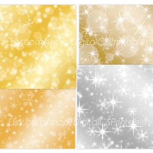 Christmas Digital Paper Gold Digital Paper Bokeh Christmas Gold Bokeh ...