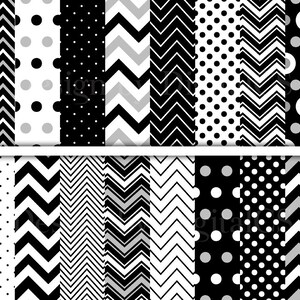 Chevron Digital Paper Black and White Digital Paper Polka Dots Digital ...