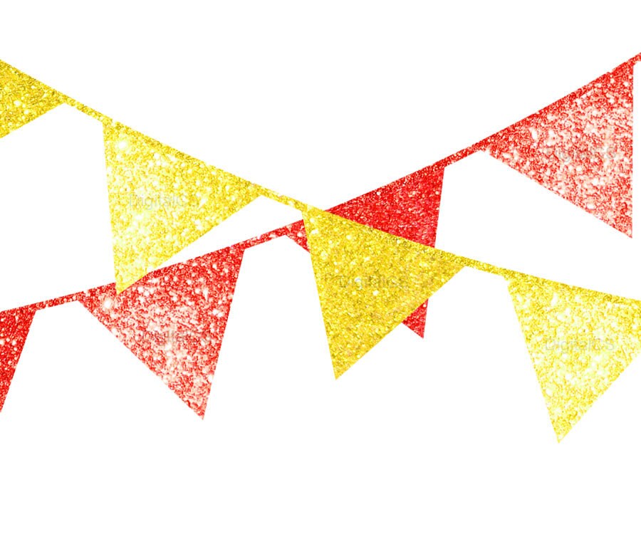 Glitter Bunting Clipart Bunting Clip Art Glitter Clipart Digital ...